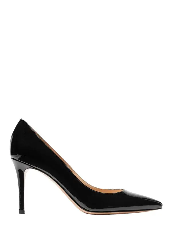 GIANVITO ROSSI 85 Patent-leather Pumps - Black