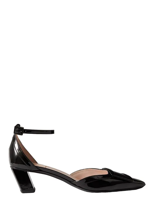 ROGER VIVIER Belle Vivier 45 Patent-leather Pumps - Black