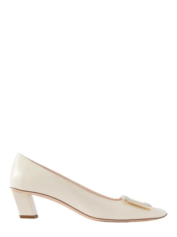 ROGER VIVIER Belle Vivier 45 Patent-leather Pumps - Neutrals