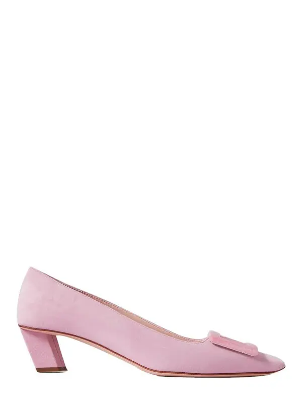 ROGER VIVIER Belle Vivier Suede Pumps - Pink