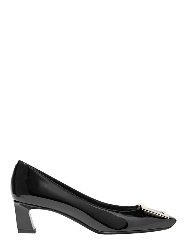 ROGER VIVIER Decollete Trompette 45 Patent-leather Pumps - Black