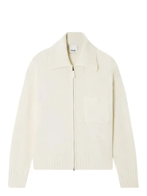 ALLUDE Wool And Cashmere-blend Cardigan - Cream
