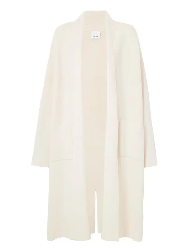 ALLUDE Wool And Cashmere-blend Cardigan - Neutrals