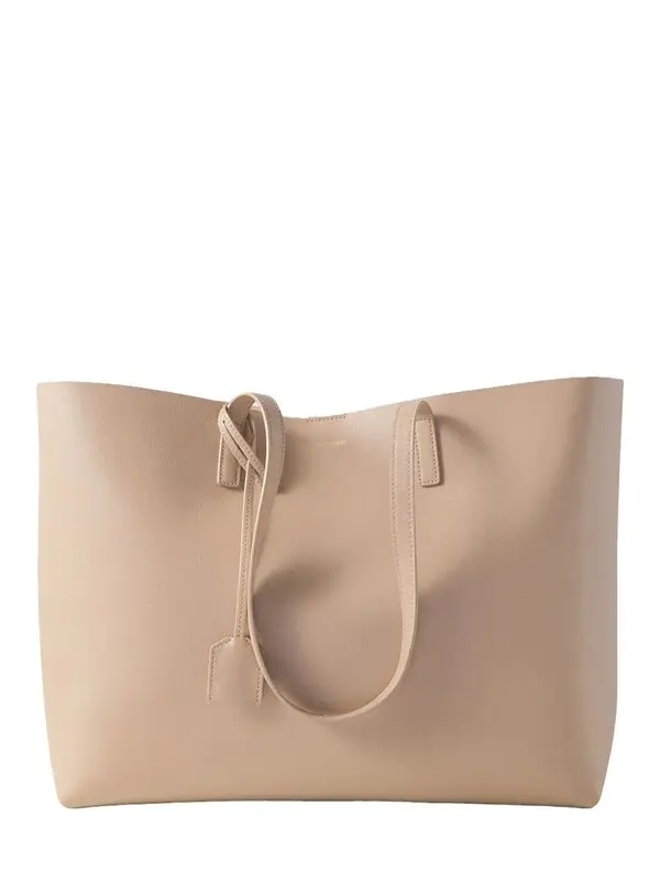 Saint Laurent East West Large Leather Tote - Neutrals