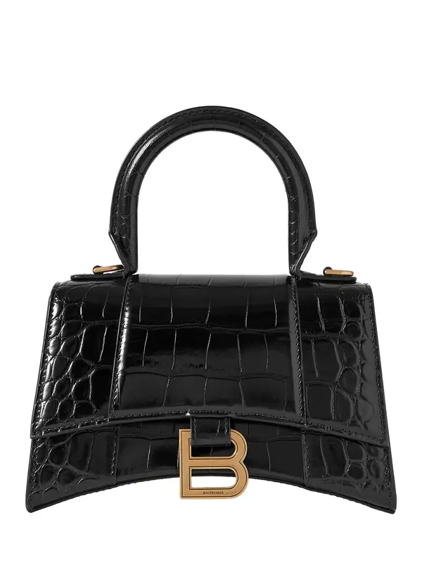 Balenciaga Hourglass Xs Tote - Black