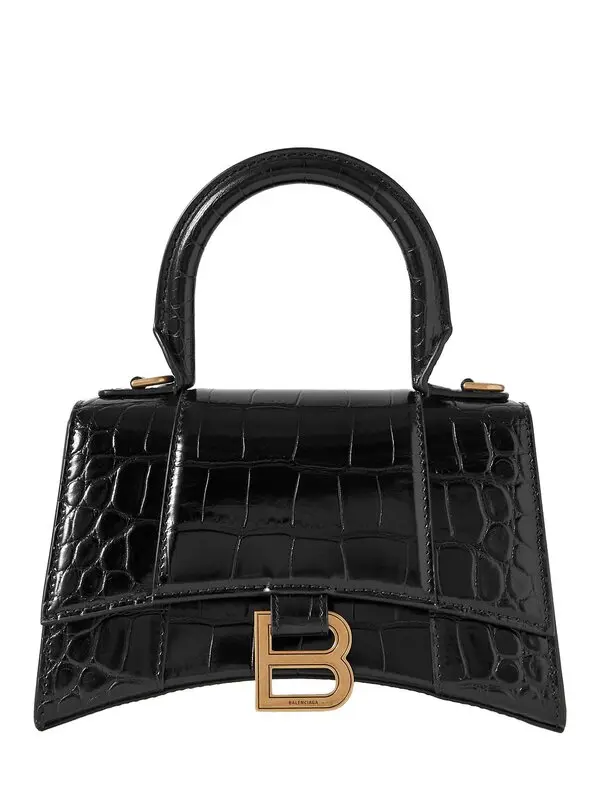 Balenciaga Hourglass Xs Tote - Black