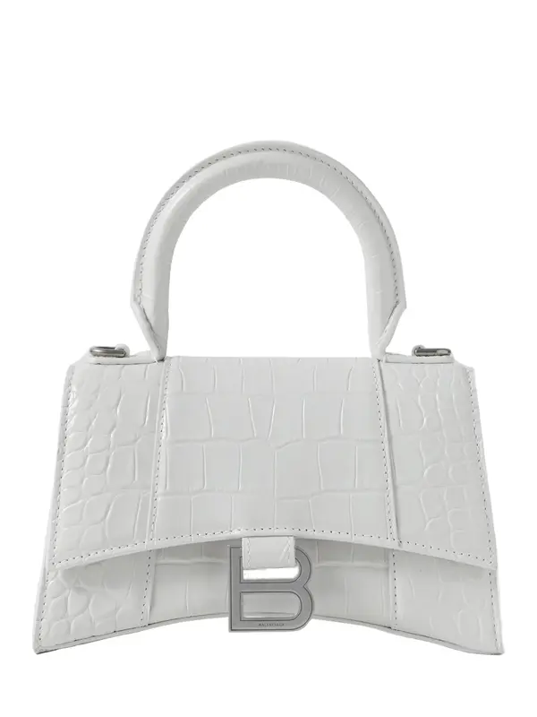 Balenciaga Hourglass Xs Tote - White