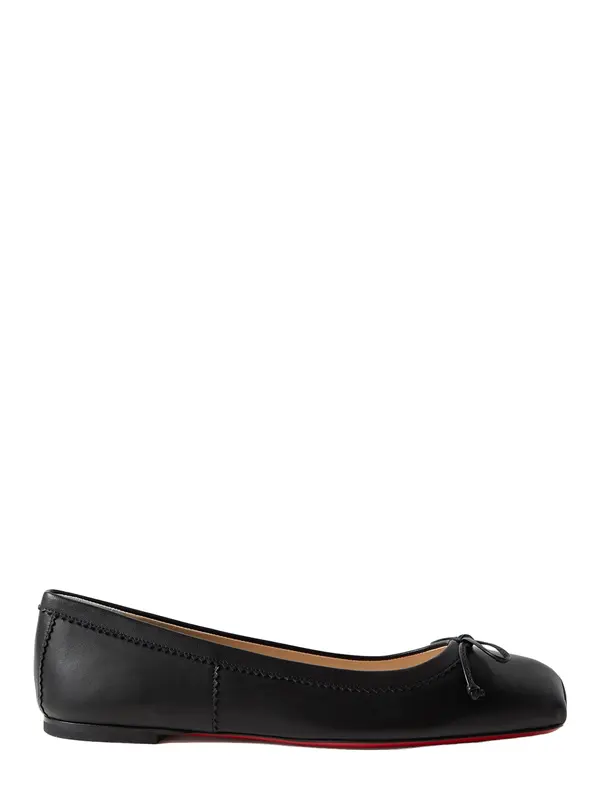 CHRISTIAN LOUBOUTIN Mamadrague Leather Ballet Flats - Black