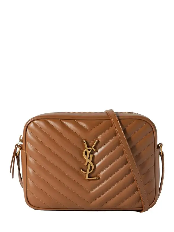 Saint Laurent Loulou Medium Matelassé Leather Shoulder Bag - Brown