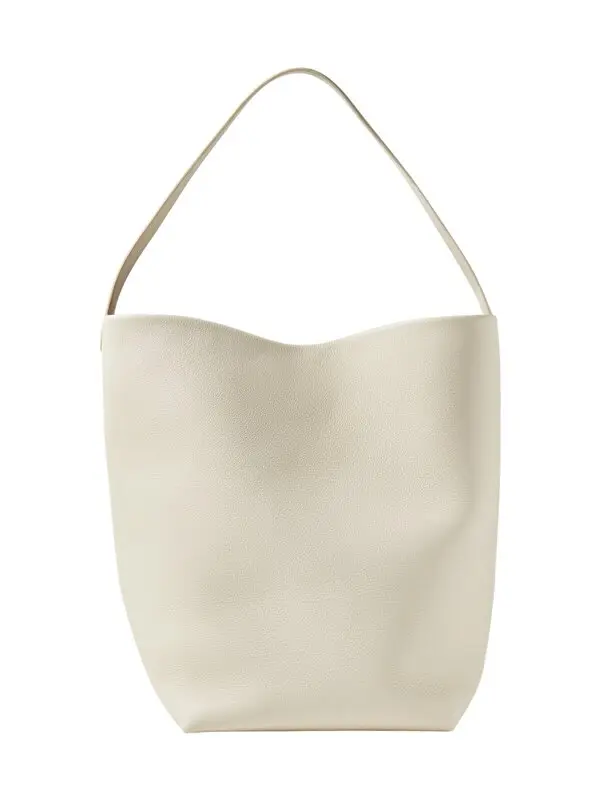 THE ROW N/s Park Textured-leather Tote - Ivory