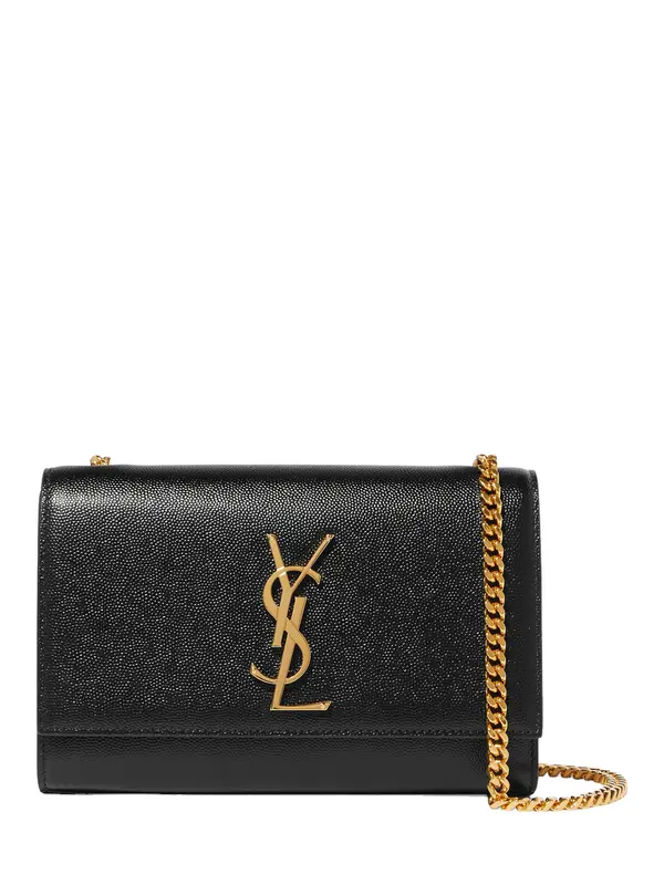 Saint Laurent Kate Small Embossed-leather Shoulder Bag - Black