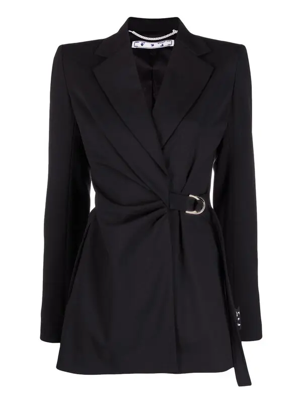 Off-White D-ring Buckle Fastening Blazer - Black