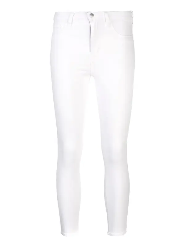 L'Agence Cropped Skinny Jeans - White
