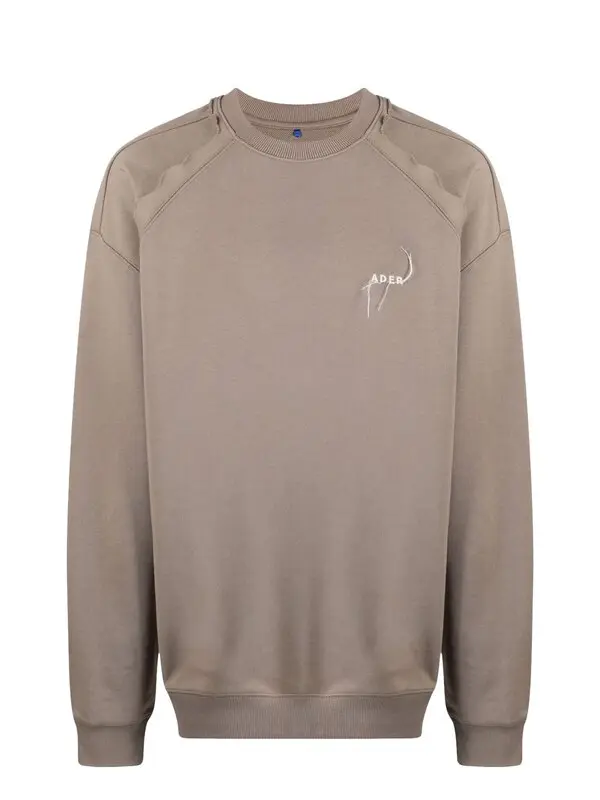 ADER ERROR Kaput Logo-embroidered Sweatshirt - Neutrals