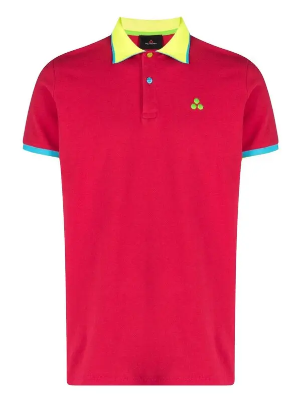 Peuterey Colour-block Polo Shirt - Red