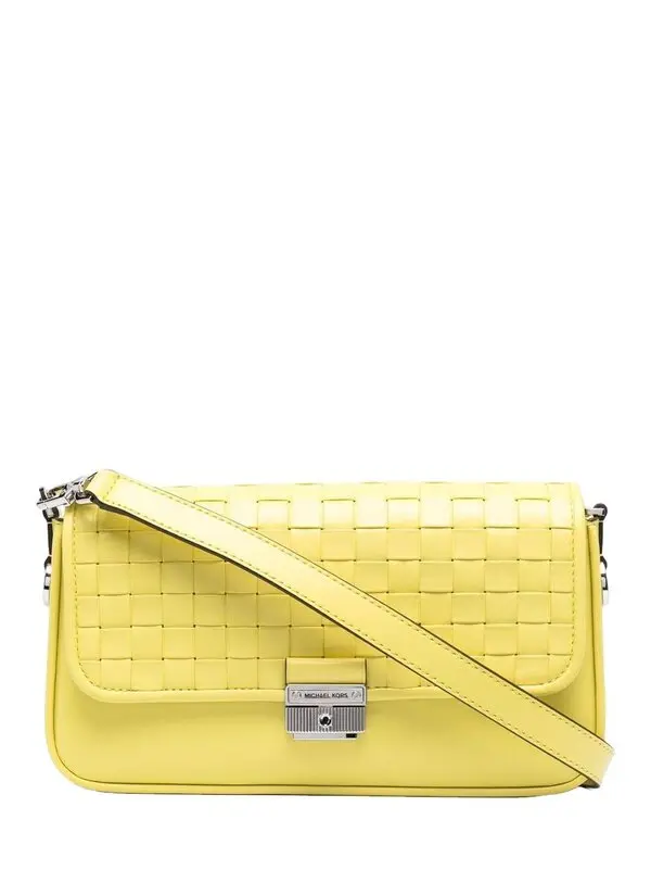 Michael Kors Interwoven Leather Shoulder Bag - Yellow