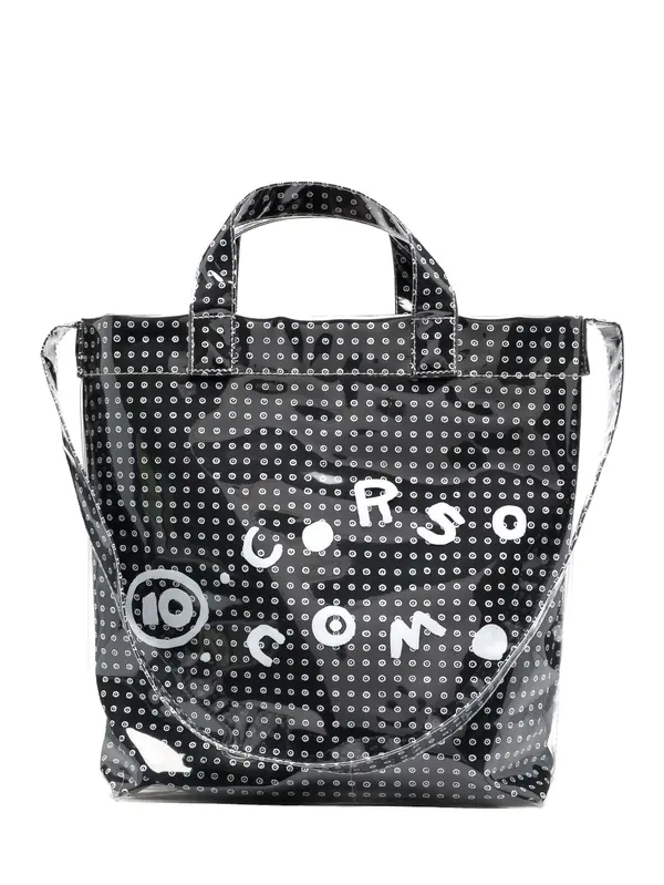 10 CORSO COMO Coated Logo-print Tote Bag - Black