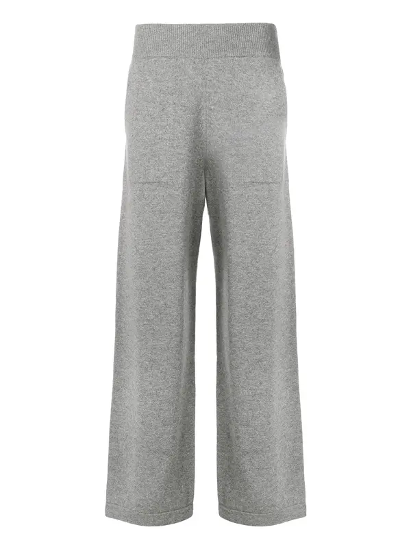 BARRIE Flared Knitted Trousers - Grey