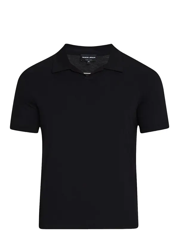 Giorgio Armani Jersey Polo Shirt - Black