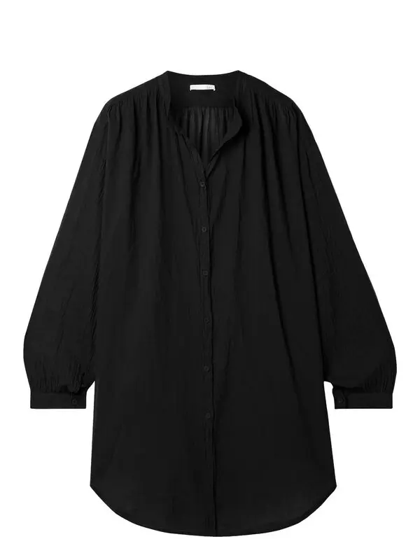 Skin Brea Oversized Cotton-voile Kaftan - Black