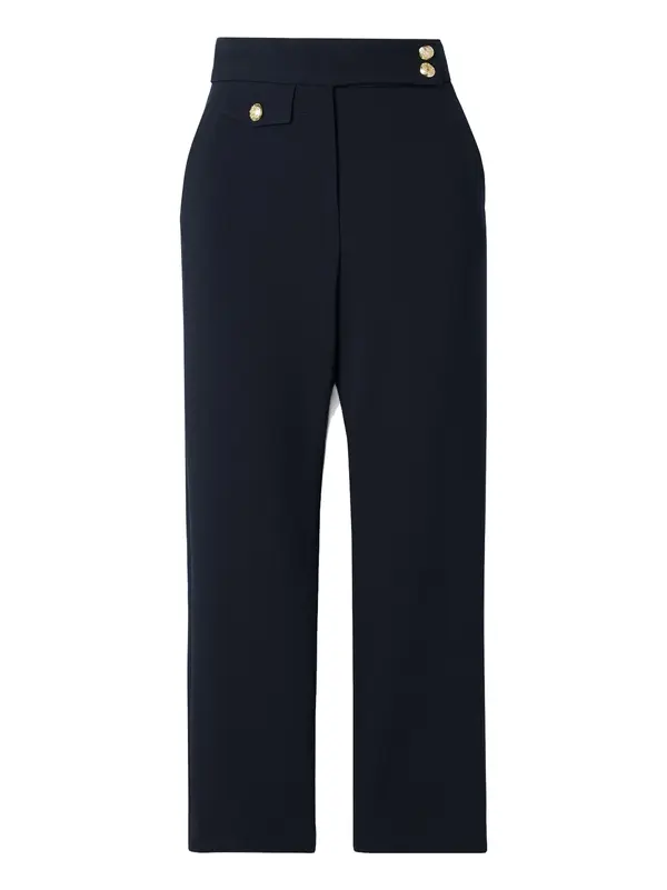 Veronica Beard Renzo Cropped Straight-leg Pants - Blue
