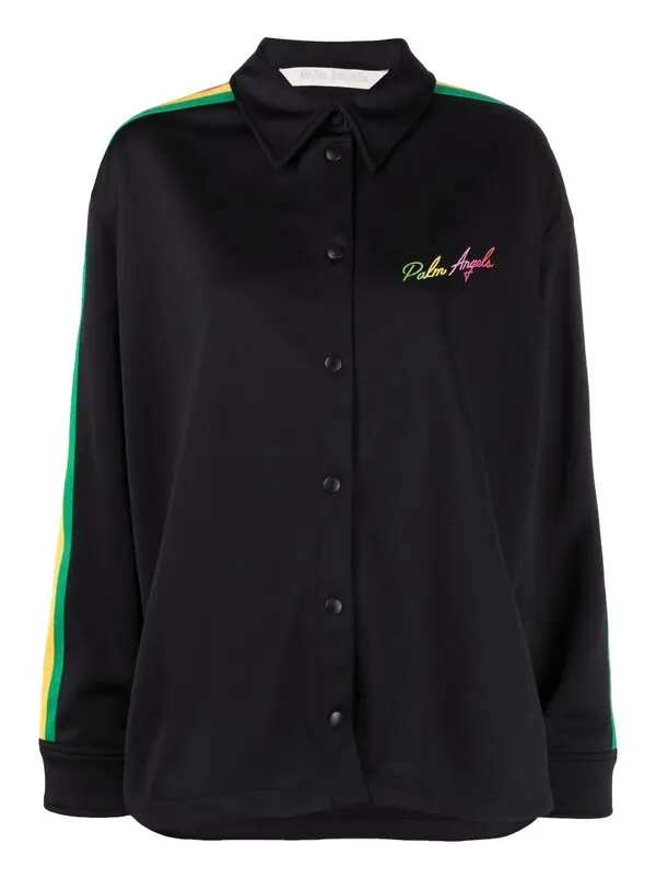 Palm Angels Miami Logo-embroidered Shirt - Black