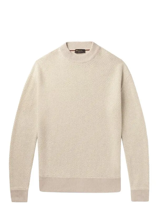 Loro Piana Linen And Cashmere-blend Sweater - Neutrals