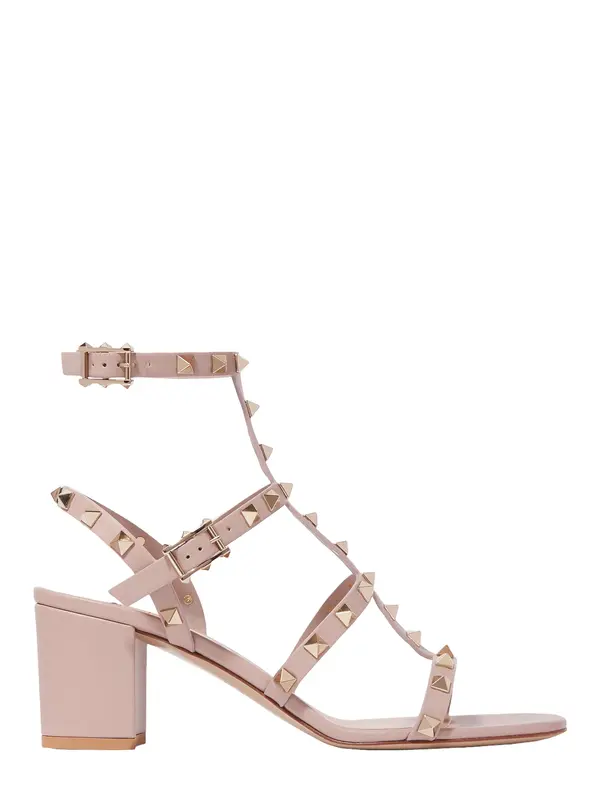 Valentino Garavani Rockstud 55 Leather Sandals - Pink