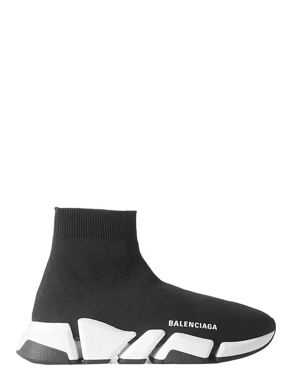 Balenciaga Speed 2.0 Logo High-top Sneakers - Black