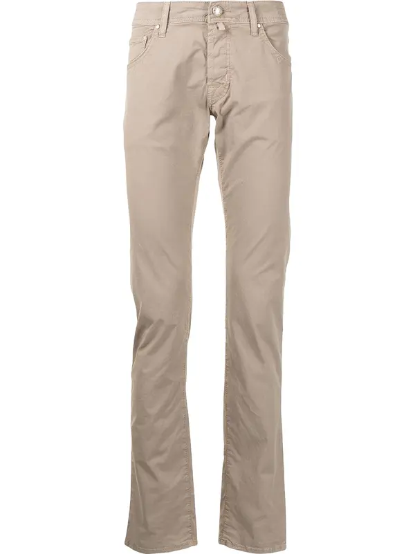 Jacob Cohen Crinkled Slim-fit Trousers - Brown