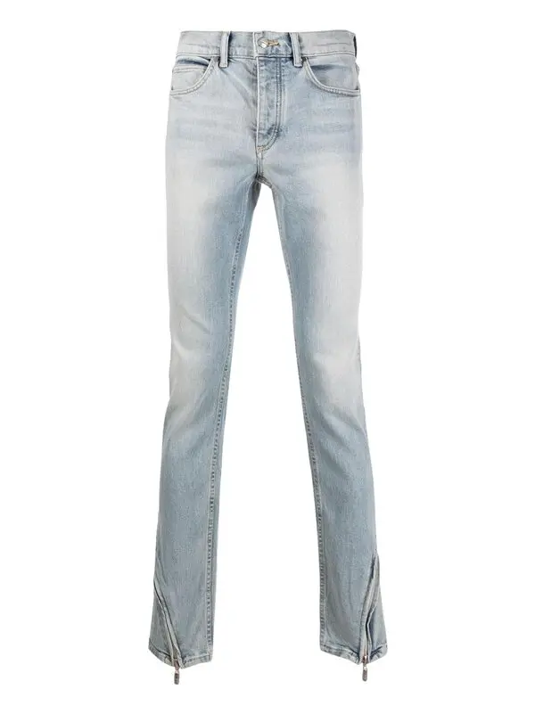 Rhude Slim-fit Jeans With Zip Cuff - Blue