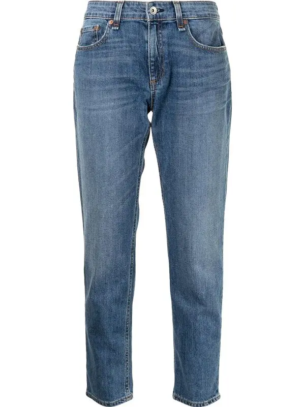 Rag & Bone Julienne Cropped Jeans - Blue