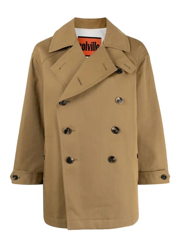 Colville Oversized Double-breasted Jacket - Brown