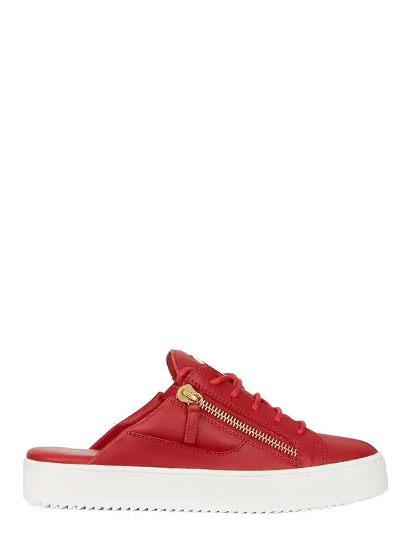 GIUSEPPE ZANOTTI Frankie Cut Double-zip Sabot Sneakers - Red