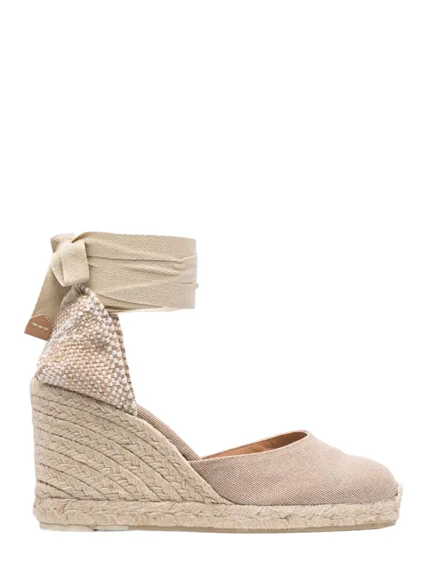 CastaÑer 90mm Carina Wedge Espadrilles - Neutrals