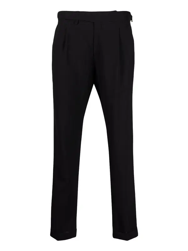 BRIGLIA 1949 High-rise Straight-leg Trousers - Black