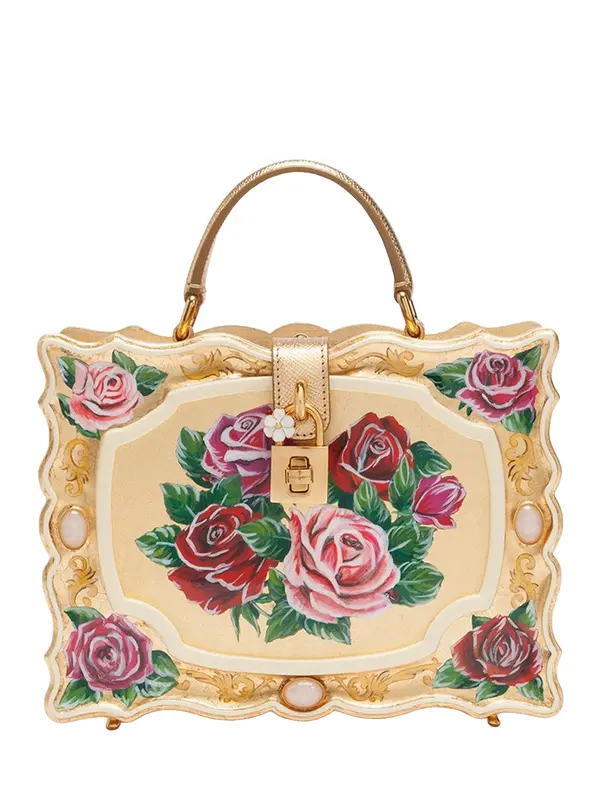Dolce & Gabbana Hand-painted Box Bag - Gold