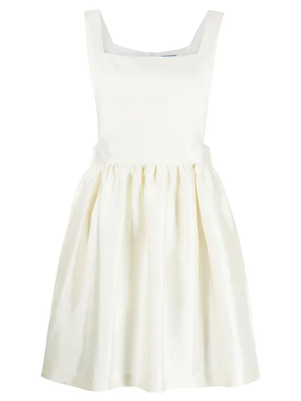MACGRAW Sleeveless Flared Mini Dress - White