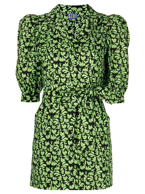 Lhd Casitas Sloth-print Dress - Green