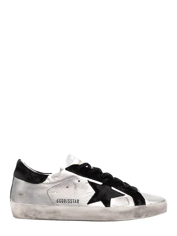 GOLDEN GOOSE Super-star Leather Sneakers - Silver