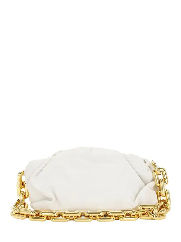Bottega Veneta The Chain Pouch Shoulder Bag - Chalk & Gold