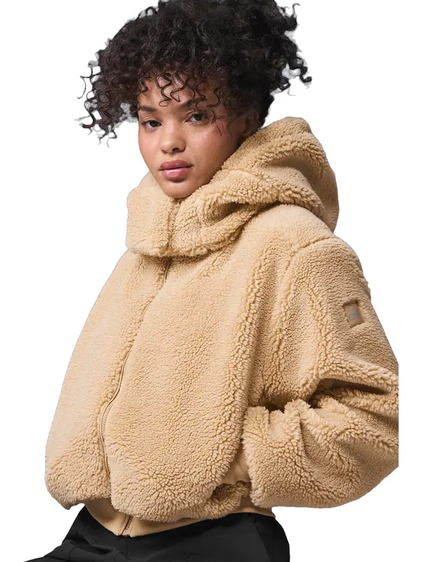 Alo Yoga Foxy Sherpa Jacket - Camel