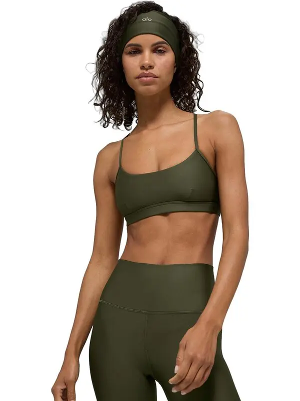 Alo Yoga Airlift Intrigue Bra - Green Olive