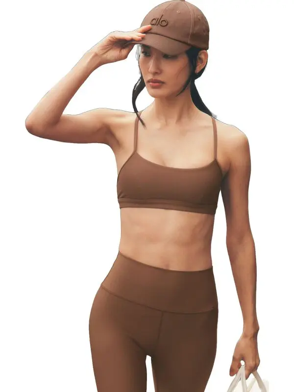 Alo Yoga Airlift Intrigue Bra - Sun Kissed Brown