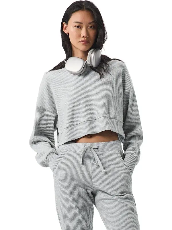 Alo Yoga Muse Hoodie - Athletic Heather Grey