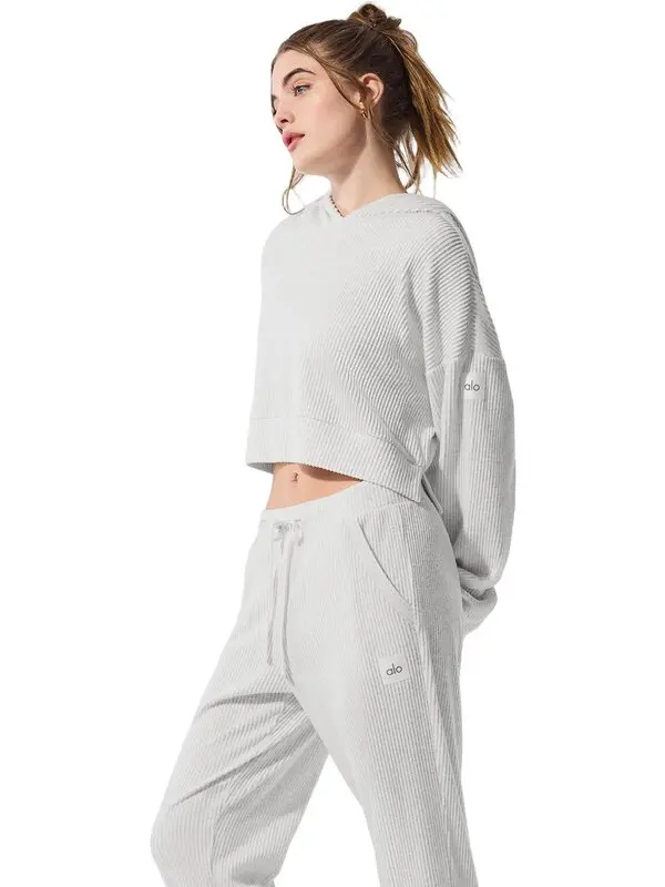 Alo Yoga Muse Hoodie - White Heather
