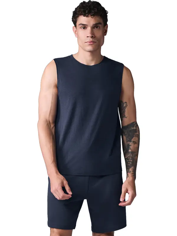 Alo Yoga Triumph Muscle Tank Top - Navy