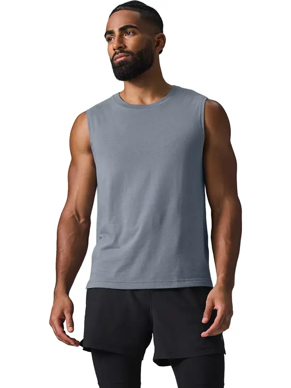 Alo Yoga Triumph Muscle Tank Top - Steel Grey
