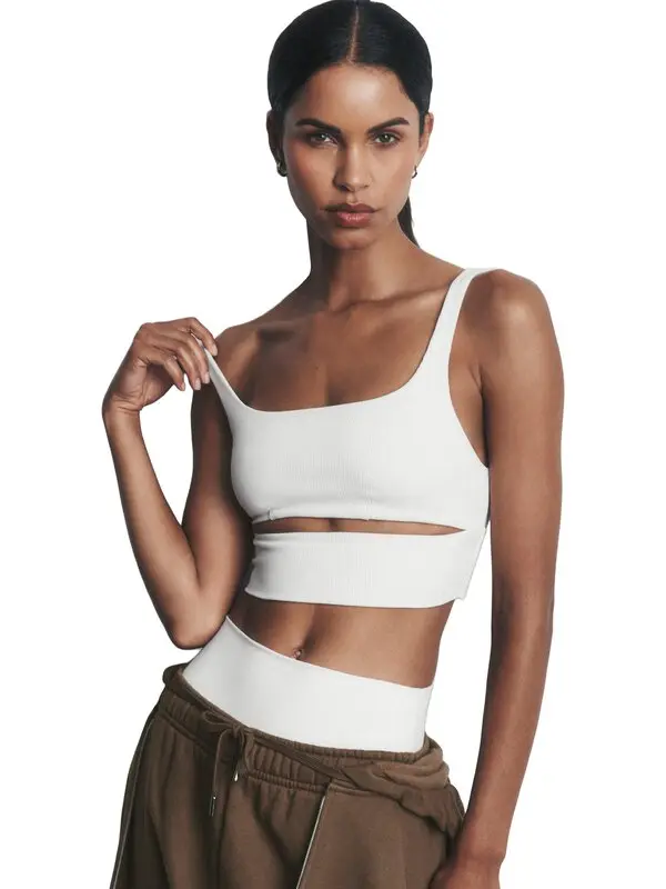 Alo Yoga Slit Bra - Ivory
