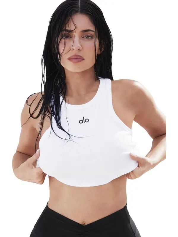Alo Yoga Aspire Tank Top - White/black